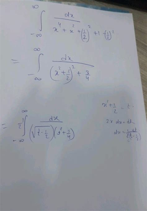 Calculate Int Infty Infty Frac D X X 4