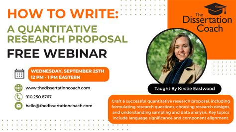 Free Webinar How To Write A Quantitative Research Proposal The Dissertation Coach