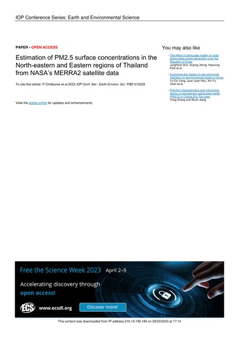 Pdf Estimation Of Pm2 5 Surface Concentrations In The North Eastern And Eastern Regions Of