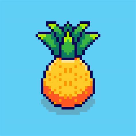 Pixel Art Pineapple Game Asset Design 48044455 Vector Art At Vecteezy