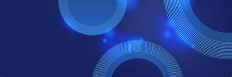 Gaya Lingkaran Digital Latar Belakang Desain Spanduk Lebar Biru Desain