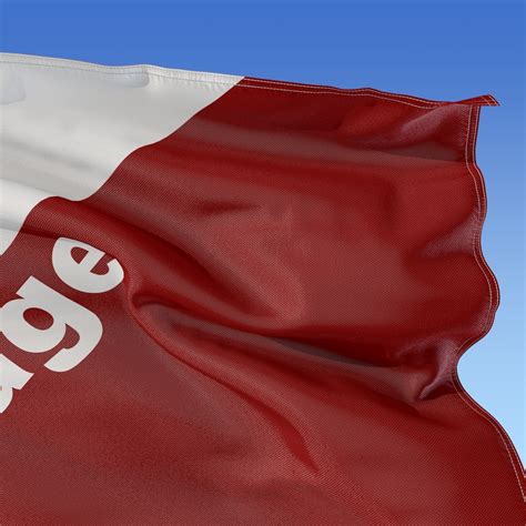 D Animation Waving Flag Model