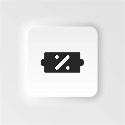 Label Price Sale Neumorphic Style Vector Icon Simple Element