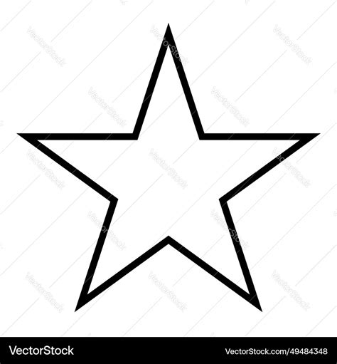 Elegant Five Pointed Star Royalty Free Vector Image
