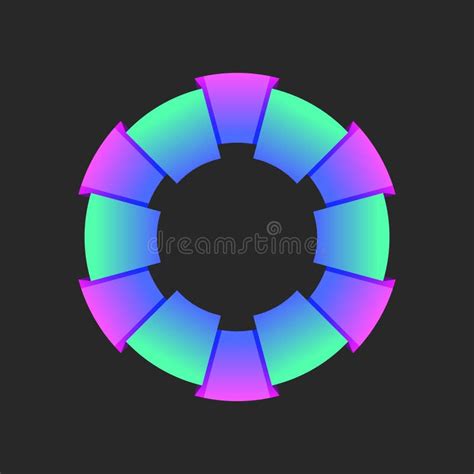 Circular Logo Sectors Pattern Surfaces Made Of Folded Paper In Vibrant