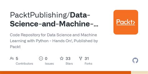 GitHub PacktPublishing Data Science And Machine Learning With Python Hands On Code