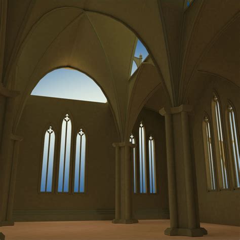 고딕 양식의 성 3d 모델 34 Ma Free3d
