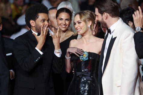 لیلی رز دپ و ویکند روی فرش قرمز سریال The Idol در جشنواره کن