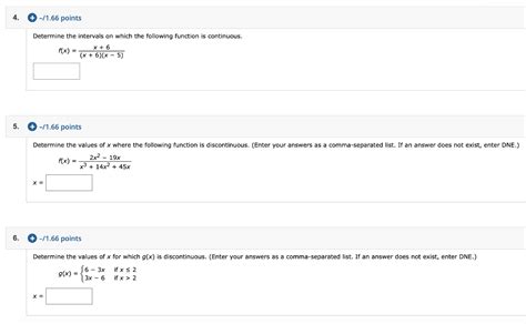 solved 4 1 66 points determine the intervals on which