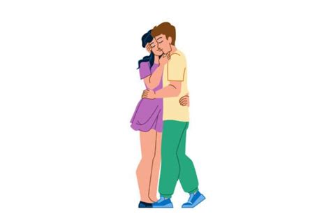 Couple Kissing Vector Graphic By Sevvectors · Creative Fabrica