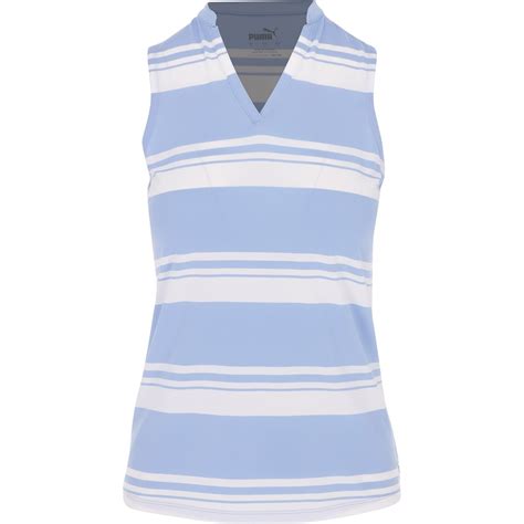 New Women Puma Cloudspun Valley Stripe Sleeveless Shirt Apparel At