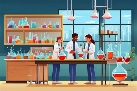 Premium Photo Showcase A Chemistry Lab With Babes Conducting