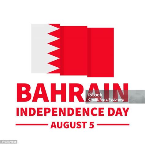 바레인 독립 기념일 타이포그래피 포스터 8월 5일 국경일 배너 엽서 전단지 등을위한 벡터 템플릿 공휴일에 대한 스톡 벡터 아트 및 기타 이미지 Istock