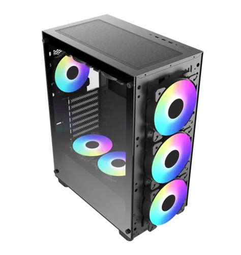 Eatx Gaming Case Metal Mesh Front Pc Case Computer Case With Cm Rgb Fans Computer Case And