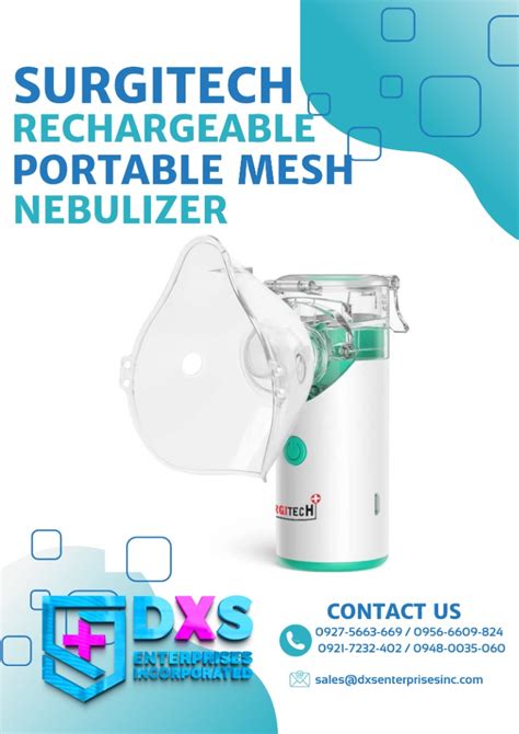 Surgitech Rechargeable Portable Mesh Nebulizer Health And Nutrition