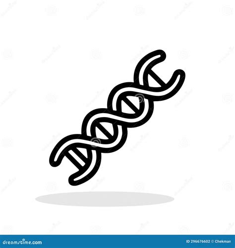 Dna Strand Icon Black Outline Icon Of A Of Dna Molecule Structure Stock Illustration