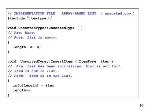 Ppt Chapter 3 Adt Unsorted List Powerpoint Presentation Free