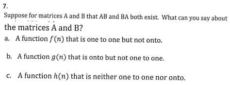 Solved Suppose For Matrices A And B That Ab And Ba Both