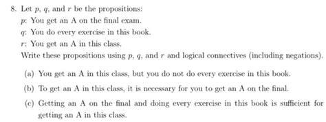 solved let p q ﻿and r ﻿be the propositions p ﻿ you get an