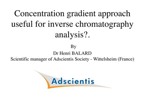 Pdf Concentration Gradient Approach Useful For Inverse Chromatography