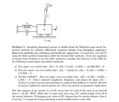 Solved Problem 5 Simulating Dynamical Systems In Matlab