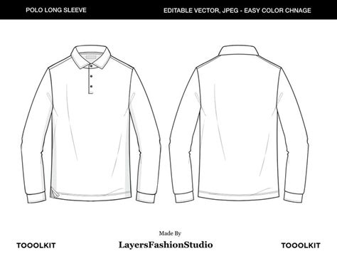 Polo Vector Mockup Pack Template Fashion Illustrator Tech Pack Clothing
