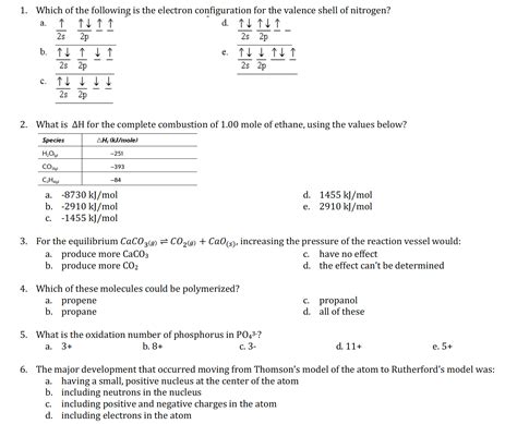 Solved Which Of The Following Is The Electron Chegg Com