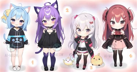 ai edit adopts [open] [set price] by ai meow on deviantart