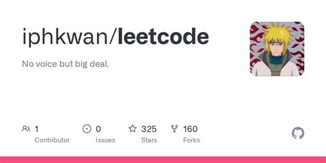 Github Iphkwan Leetcode No Voice But Big Deal