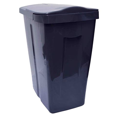 Icon Plastics 35l Charcoal Slide Top Tidy Bin Bunnings Warehouse
