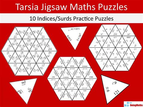 Powers Indices And Surds Practice Bundle Maths Jigsaw Puzzles