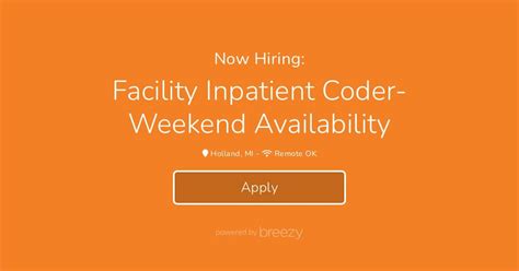 Facility Inpatient Coder Weekend Availability At Kode Health