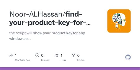 Github Noor Alhassanfind Your Product Key For Windows The Script