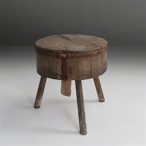 French Chopping Block Table Ca 1920 232037