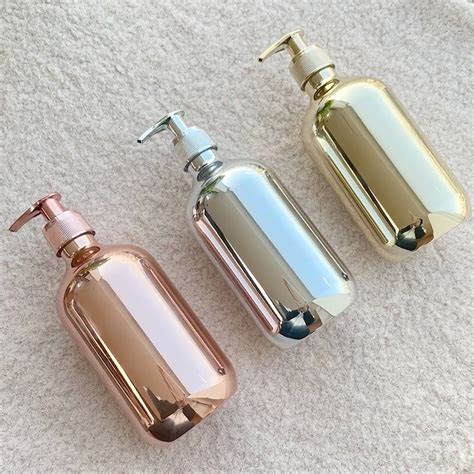 Electroplated Pump Bottle Refillable Press Empty Pump Bottle For Lotion