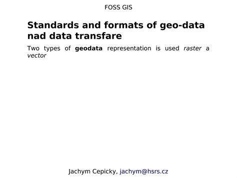 Free And Open Source Gis Ppt