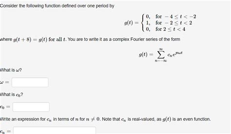 Solved Consider The Following Function Defined Over One