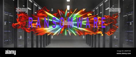 Symbol Image Ransomware Data Centres Servers Cyber Security Cyber Attacks Worldwide