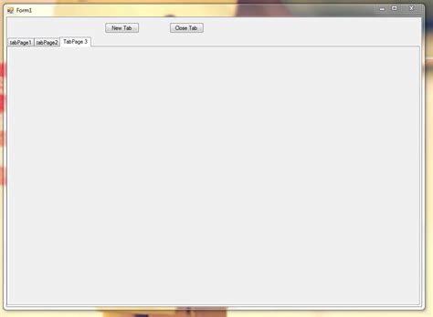 winforms tab control digital media project
