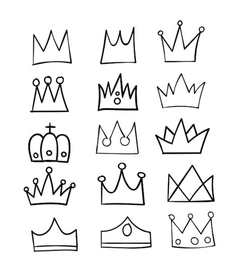 Premium Vector Scribble Crown