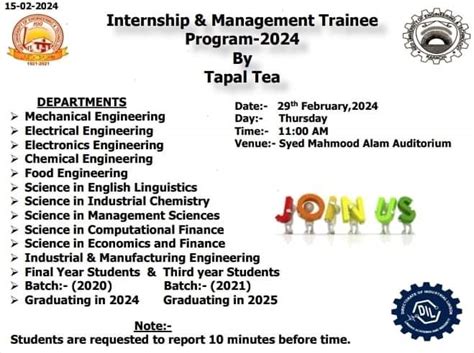 Internship And Management Trainee Program 2024 By Tapal Tea Review