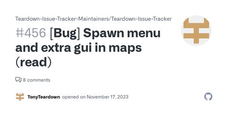 Bug Spawn Menu And Extra Gui In Maps Read · Issue 456 · Teardown
