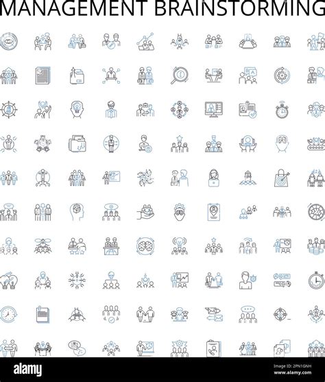 Management Brainstorming Outline Icons Collection Brainstorming Management Planning Ideas