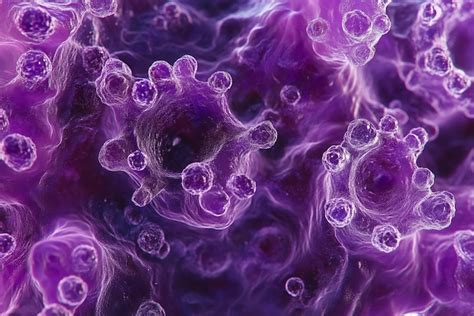 purple microbial pattern design premium ai generated image