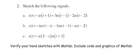 Solved Sketch The Following Signals A X T U T Chegg