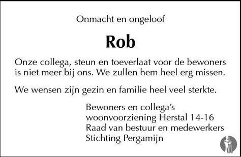 Rob Driessen 03 03 2013 Overlijdensbericht En Condoleances Mensenlinqnl