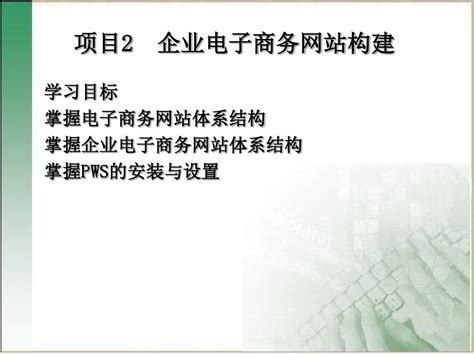 2项目2 企业电子商务网站构建word文档在线阅读与下载无忧文档