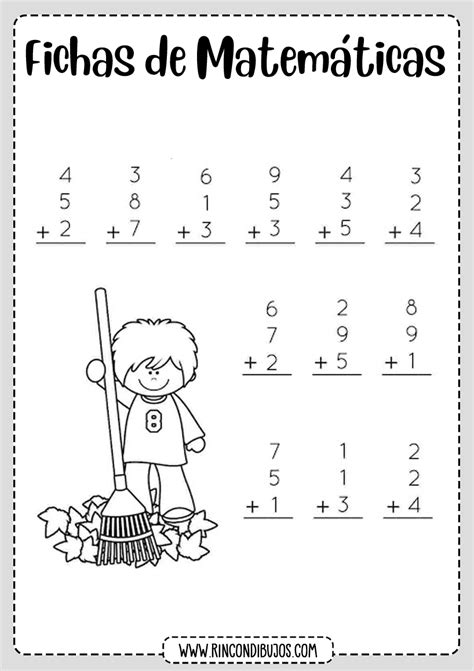 Fichas de Ejercicios de Sumas Fichas de Matemáticas