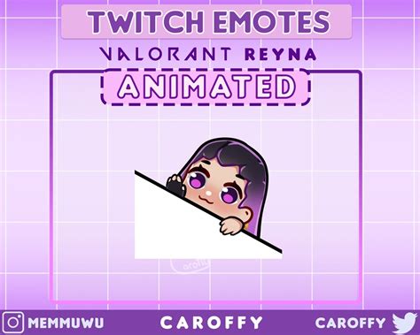 Cute Animated Valorant Reyna Bongo Emote Twitch Discord Etsy