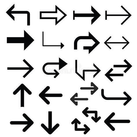 Arrows Set Icons Arrow Vector Collection Arrow Cursor Modern Simple Arrows Play Button Stock